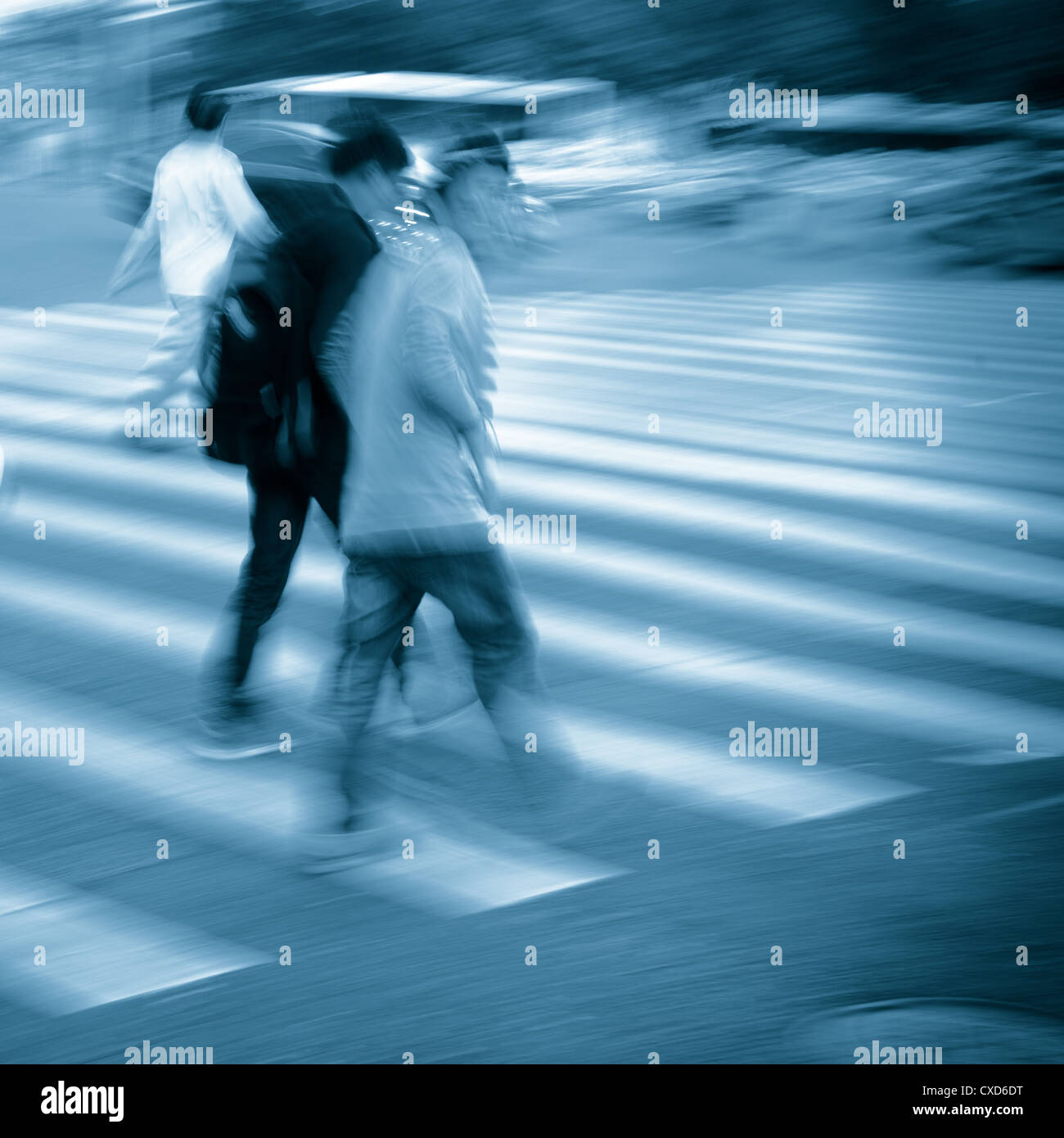 people crowd on zebra crossing street Stock Photo - Alamy