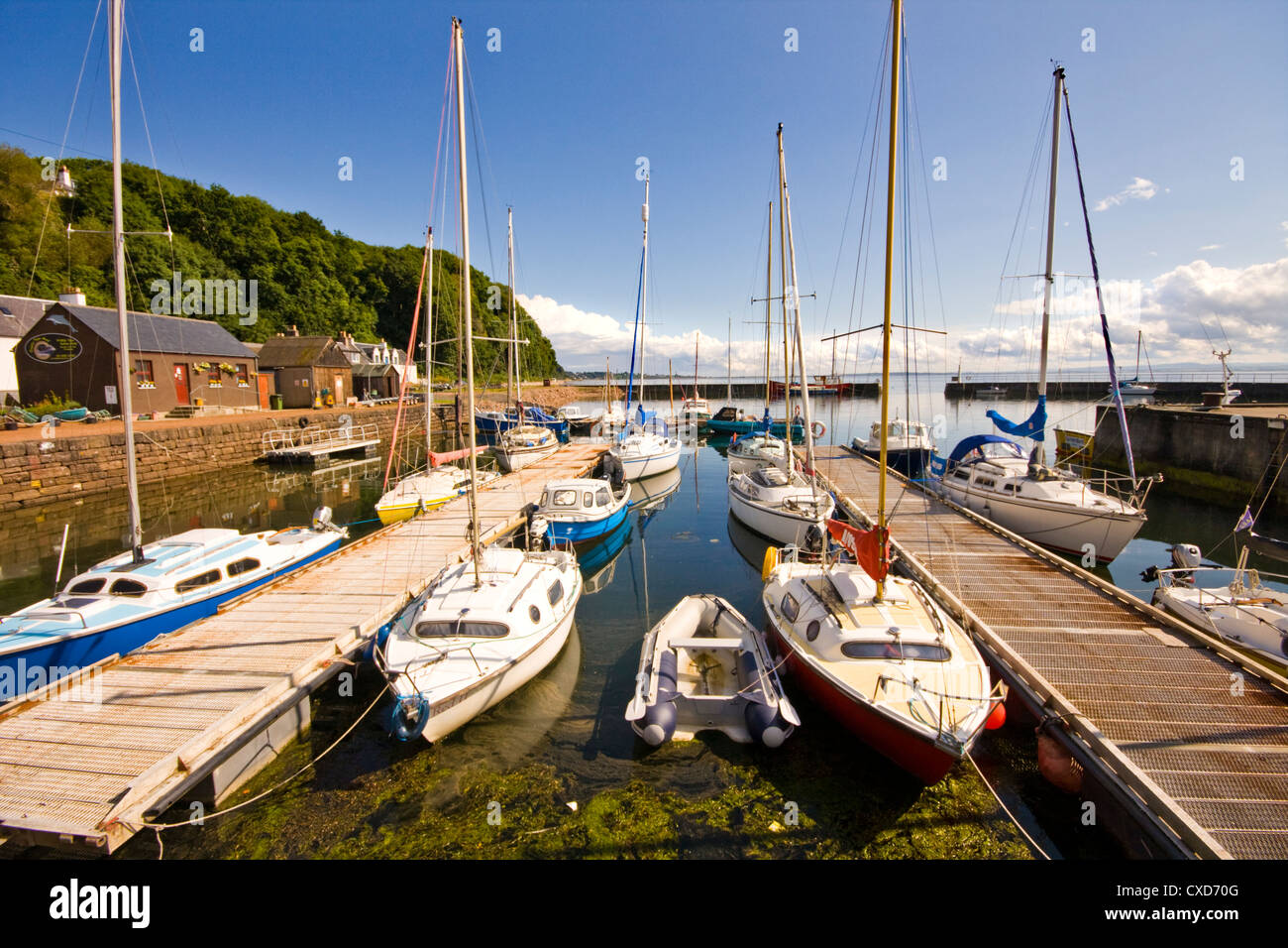 Summer at Avoch Harbour on the Moray Firth Stock Photo - Alamy