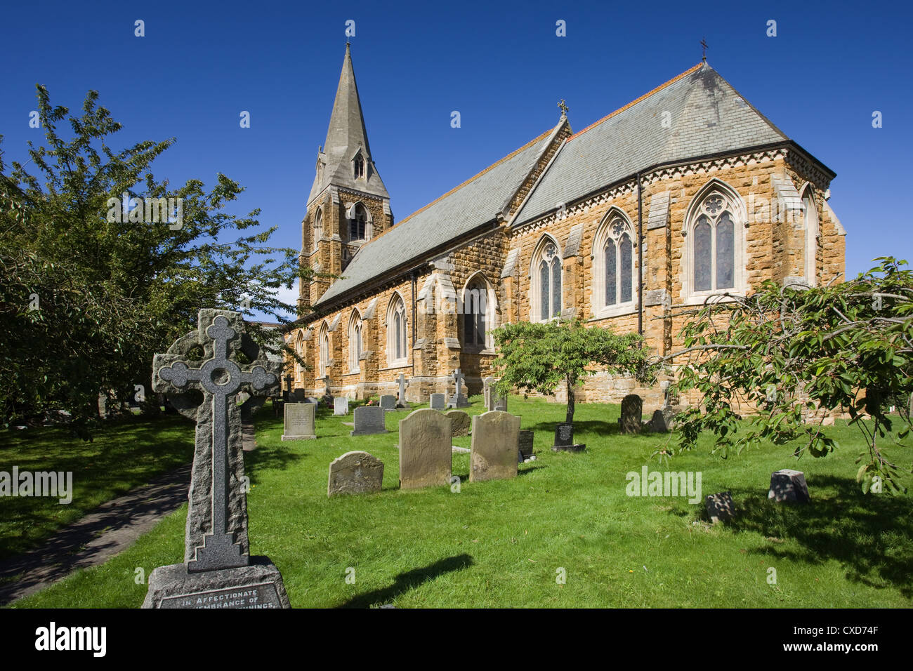 The Church of St. Mary and St. Gabriel in the village of Binbrook in ...