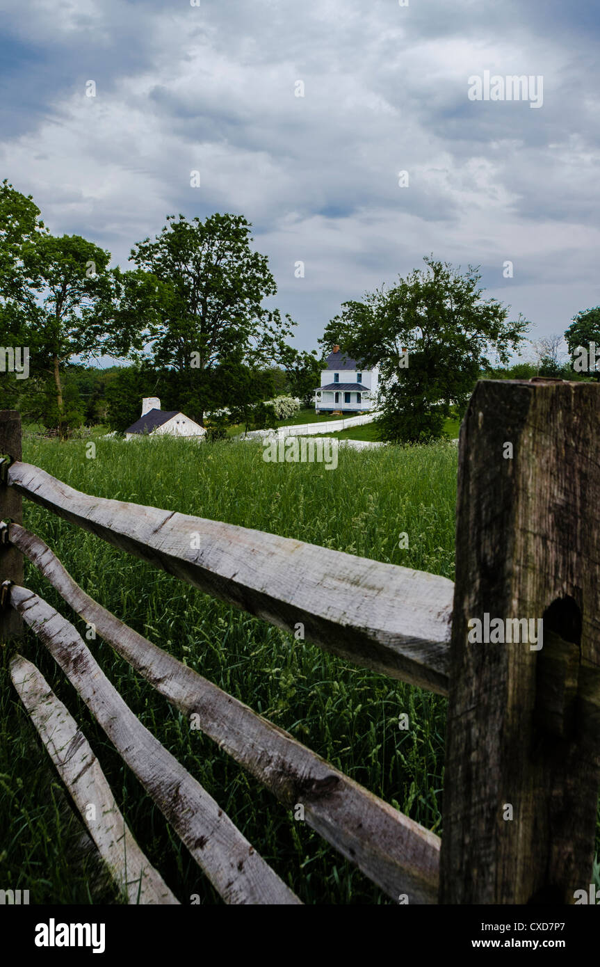 The Poffenberger farm at Antietam National Battlefield Stock Photo - Alamy