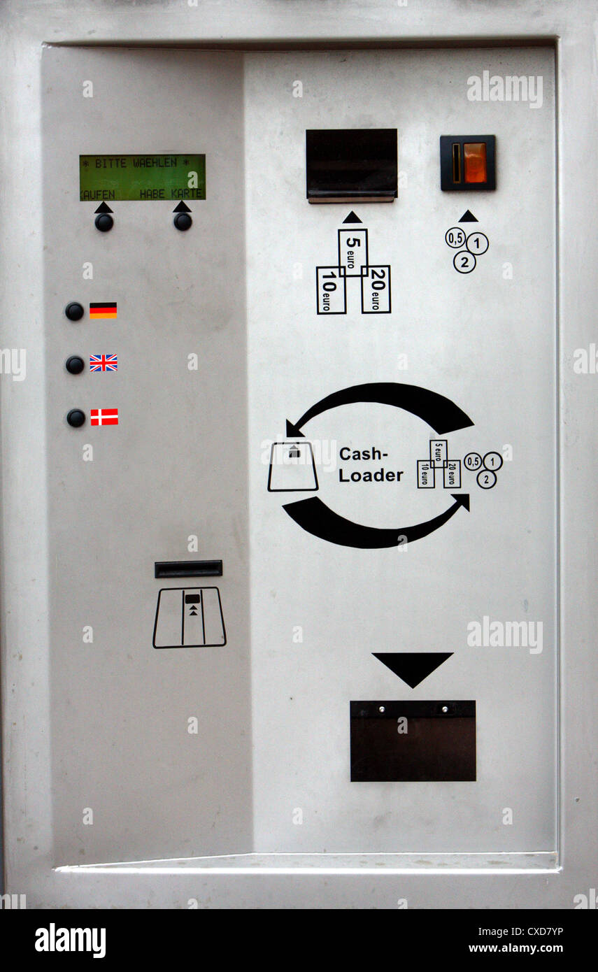 Machine for loading the credit on a plastic card Stock Photo - Alamy