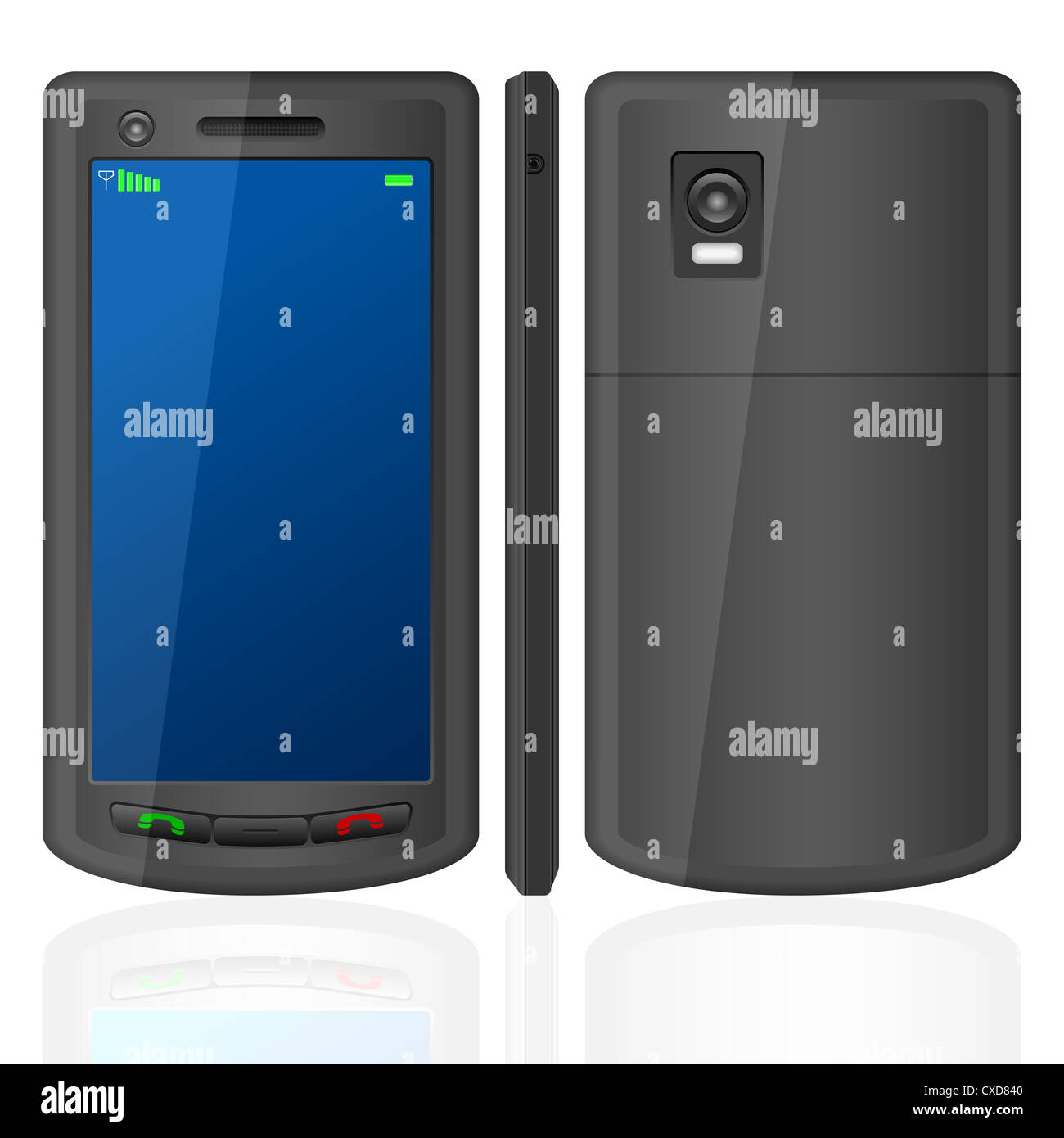 Mobile phone on white background Stock Photo - Alamy