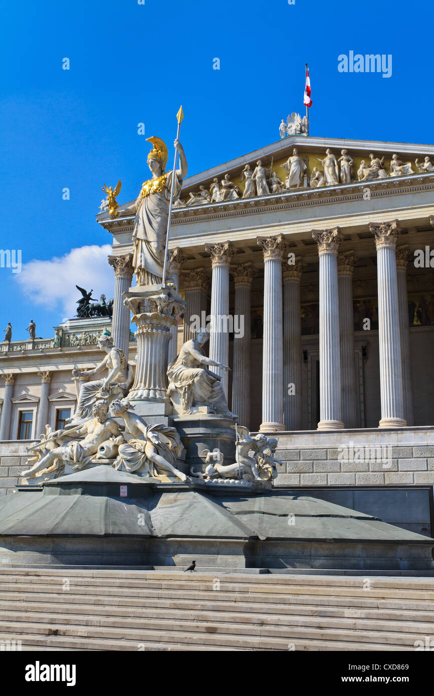 Vienna - Austrian Parliament Building (seen from Ringstrasse Stock ...
