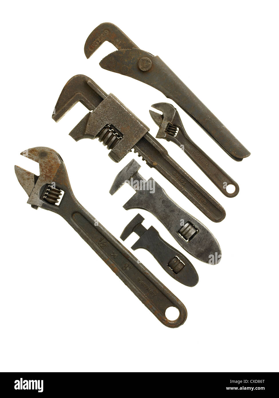 Spanners wrench Cut Out Stock Images & Pictures - Alamy
