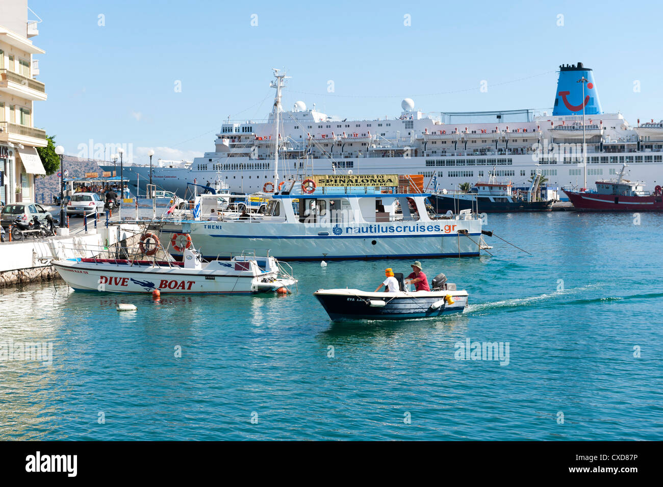 The Thomsom Celebration cruise ship docked in the harbour at the port ...