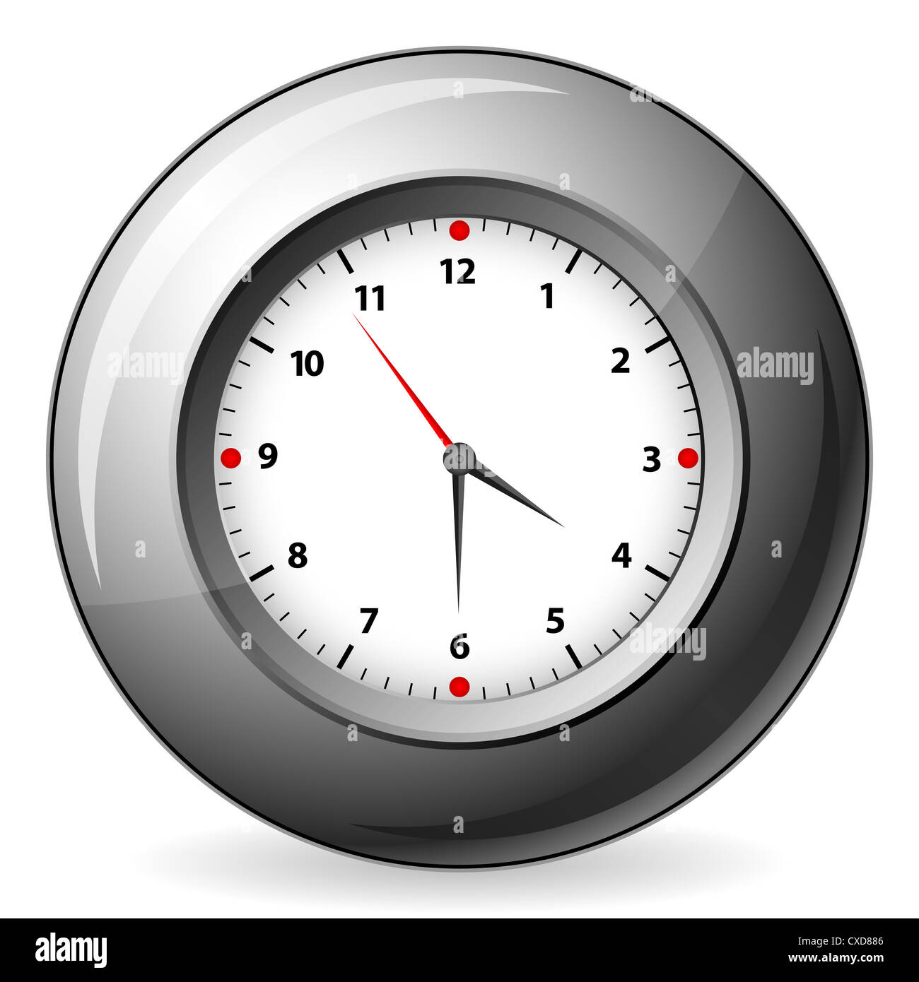 Clock isolated on white background Stock Photo - Alamy
