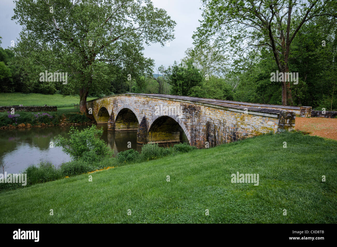 Burnside's Bridge at Antietam battlefield Stock Photo - Alamy
