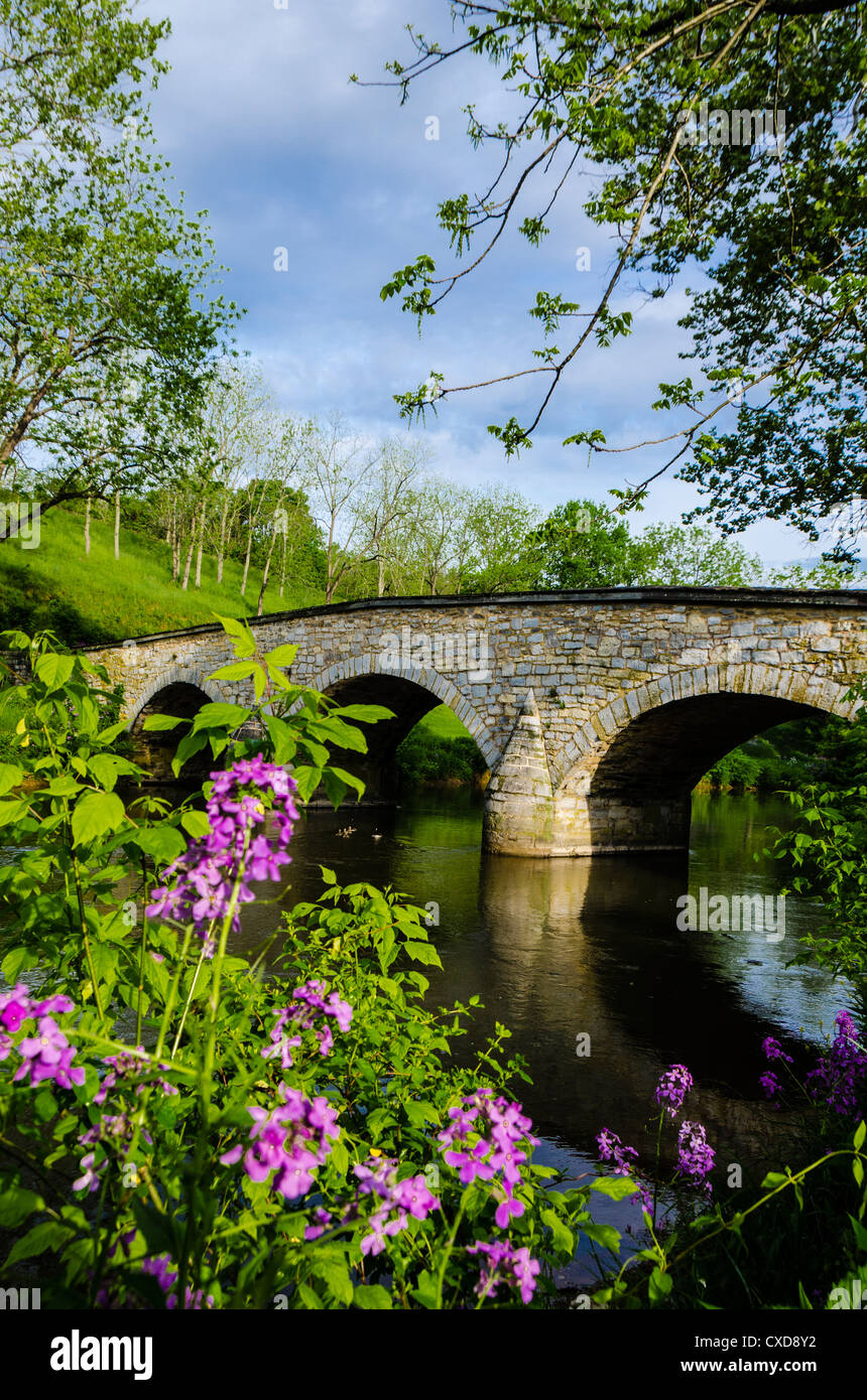 Burnside's Bridge at Antietam battlefield Stock Photo - Alamy