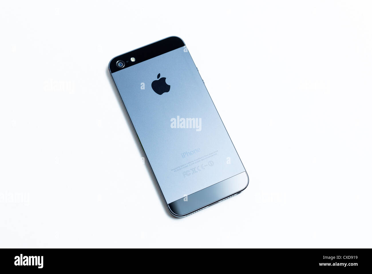 New iPhone 5 on a white background - cut out Stock Photo - Alamy