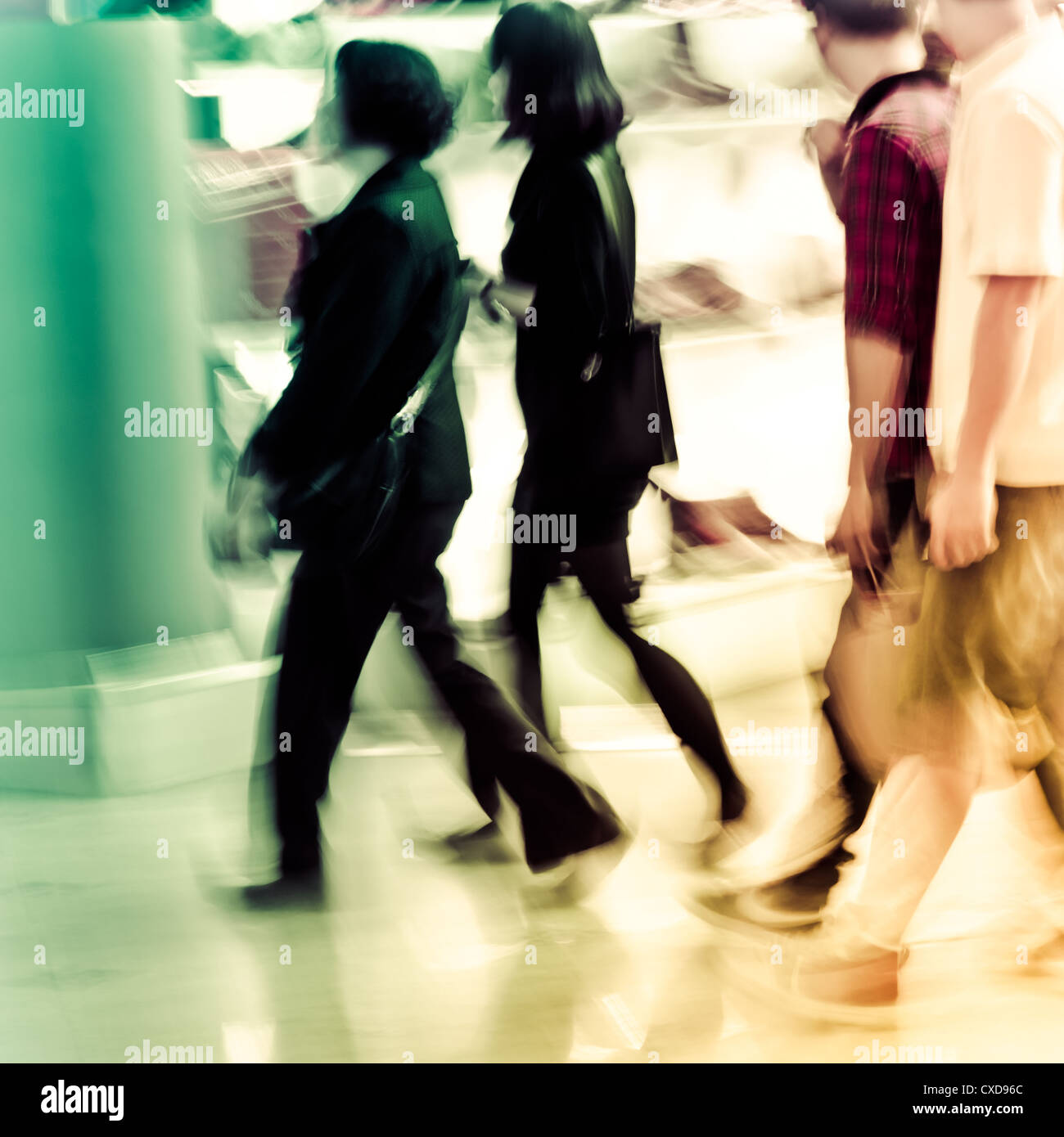 shopping people crowd at marketplace shoe shop Stock Photo - Alamy