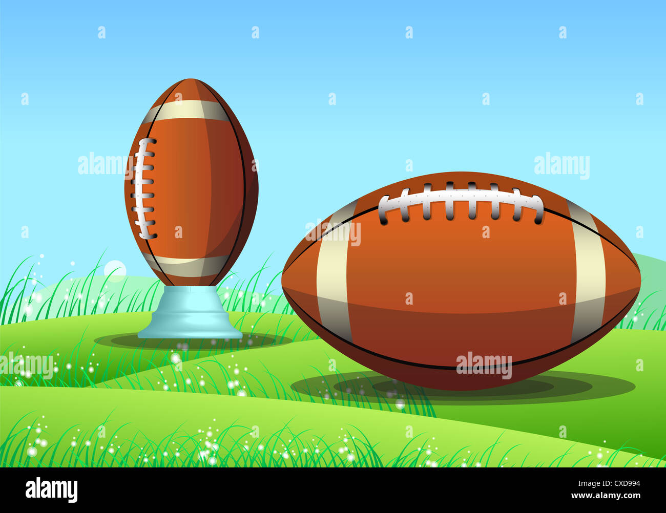 American football, vector illustration Stock Photo - Alamy