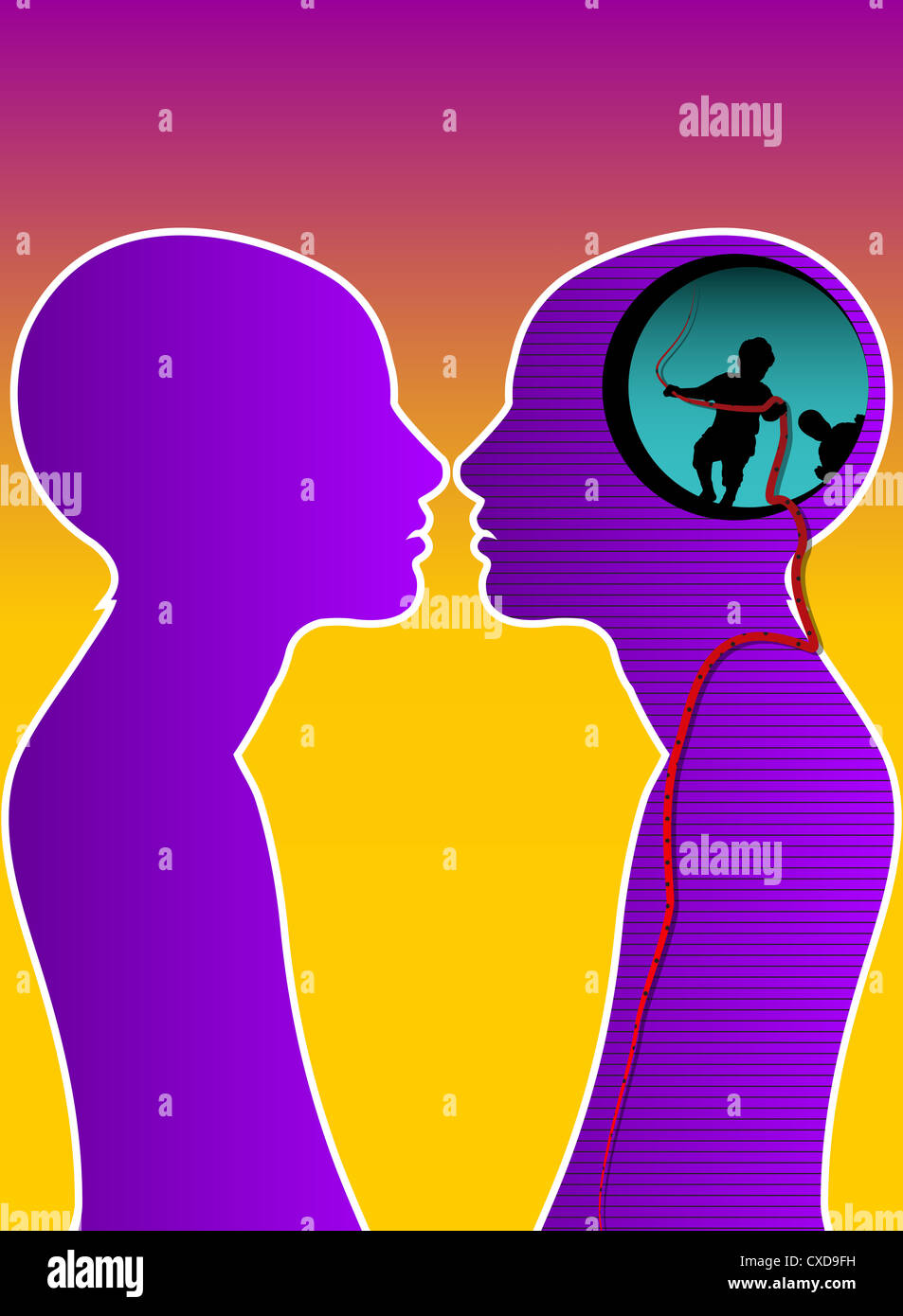 Inside your mind, vector illustration Stock Photo - Alamy