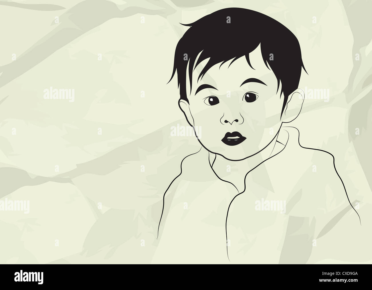 Kid, boy, child, in gray background, vector illustration Stock Photo ...
