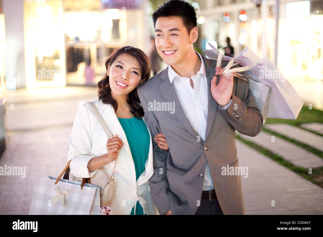 Young couple go shopping Stock Photo - Alamy