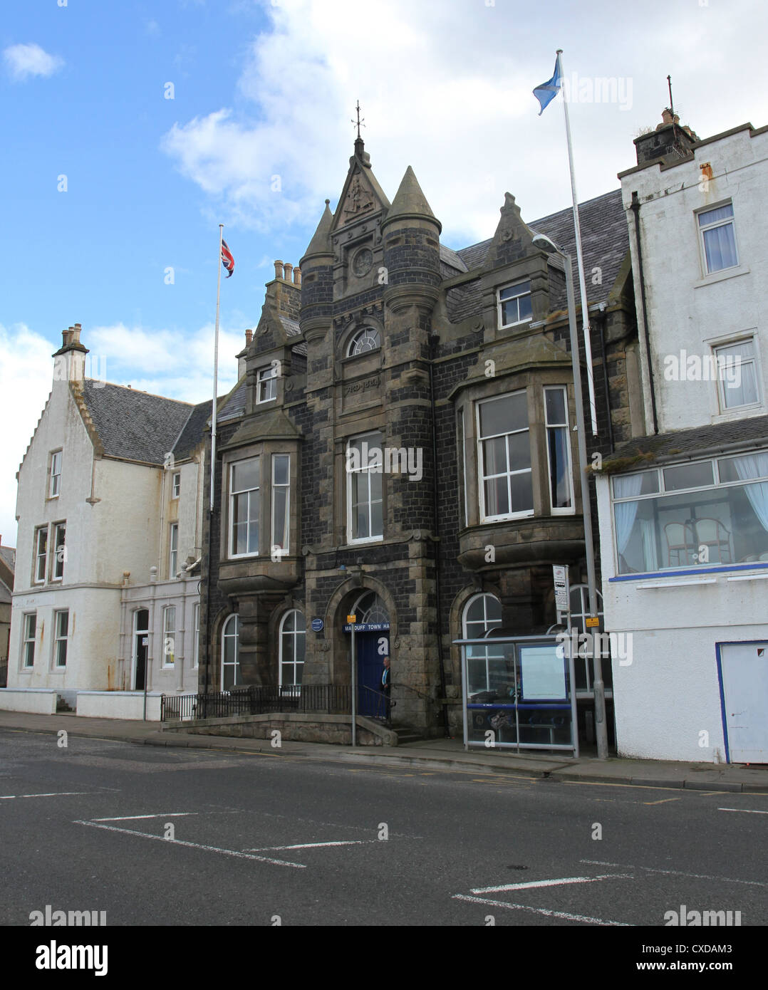 exterior of Macduff town hall Scotland September 2012 Stock Photo - Alamy