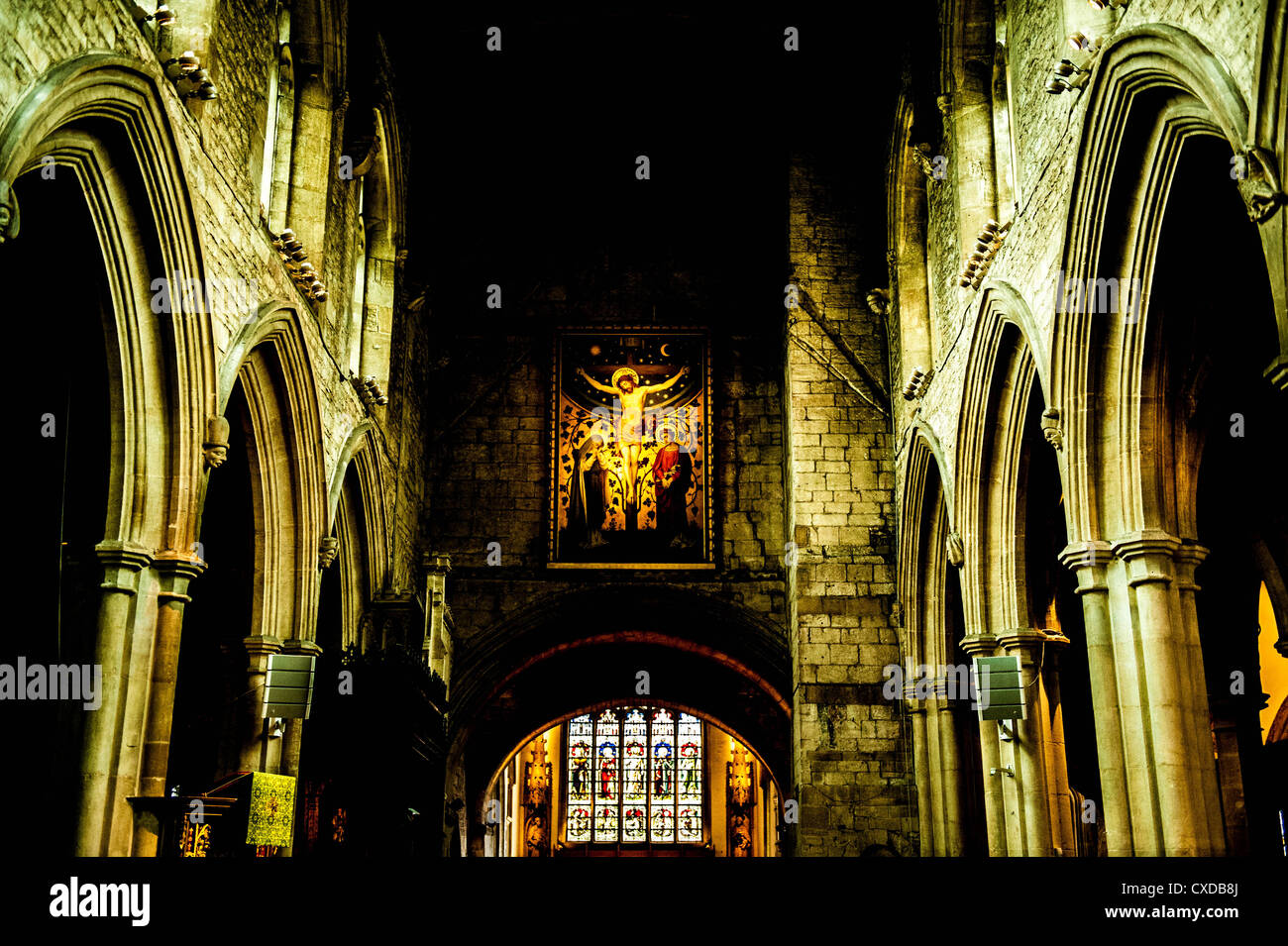 Dramatic church interior hi-res stock photography and images - Alamy