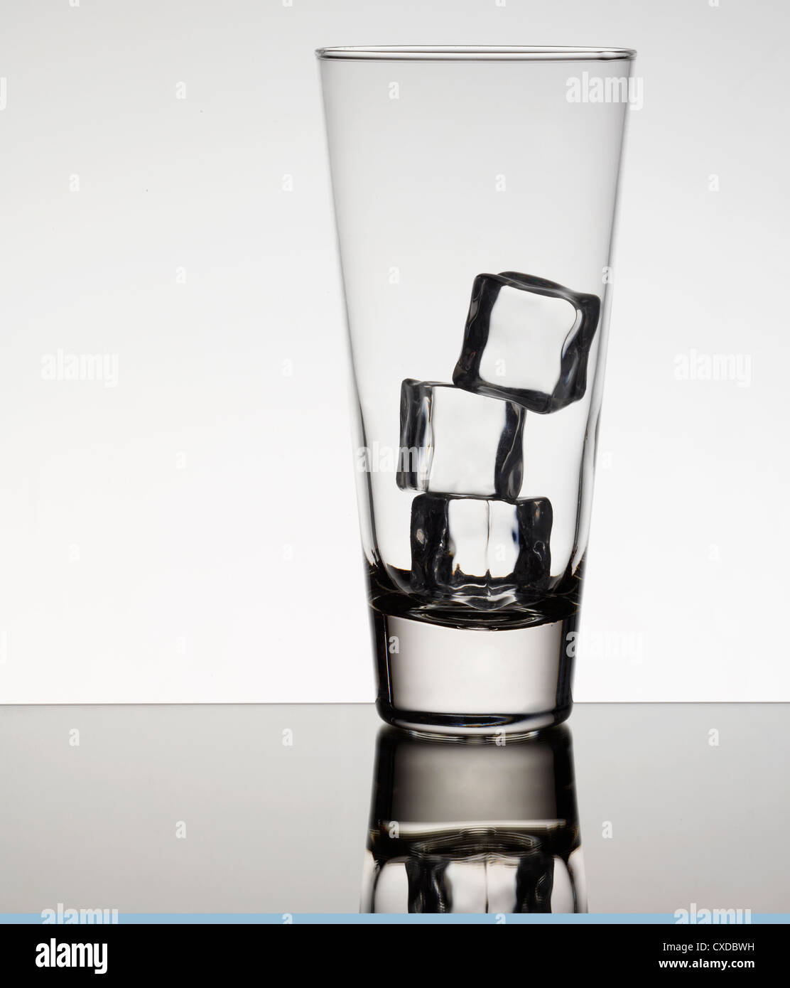 Ice cubes in glass Stock Photo - Alamy