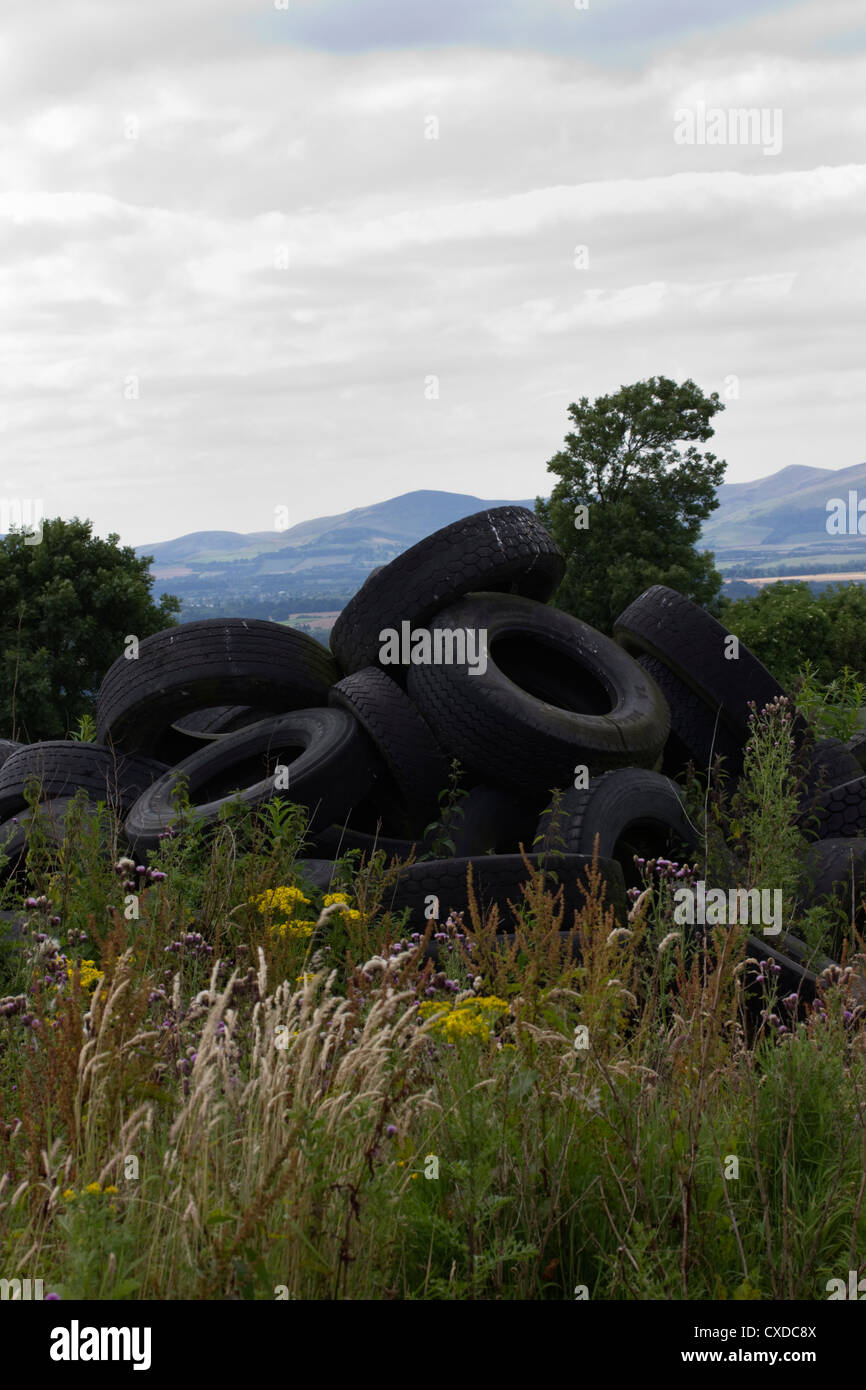 Dumped tyres uk hi-res stock photography and images - Alamy