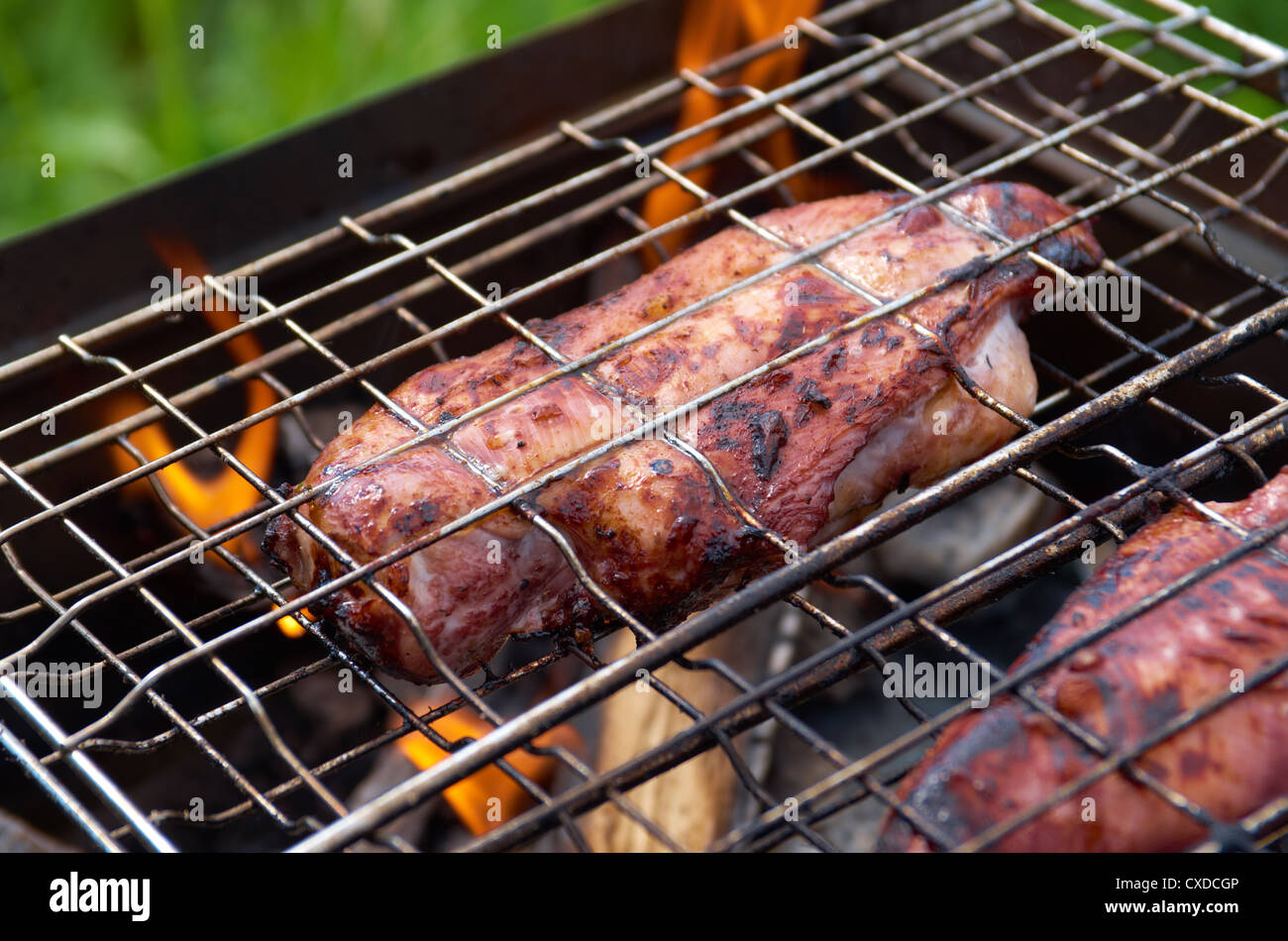 barbecue.chicken on the grill Stock Photo - Alamy