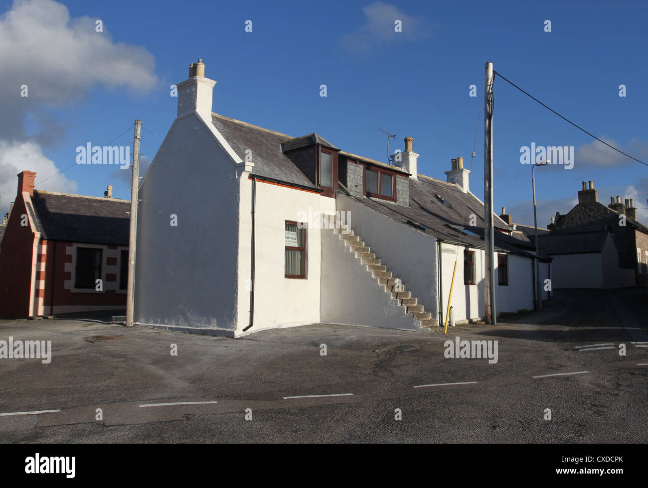 Portknockie street scene Scotland September 2012 Stock Photo - Alamy