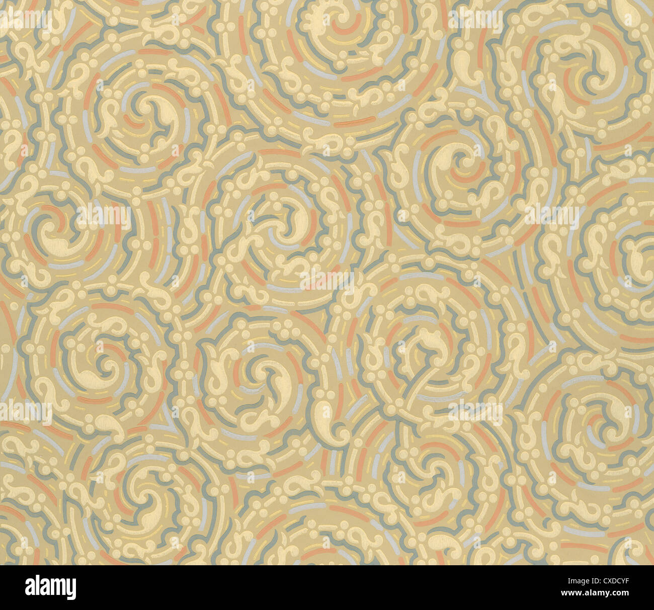 Circa 1885 Victorian wallpaper. This authentic fragment can be repeated ...