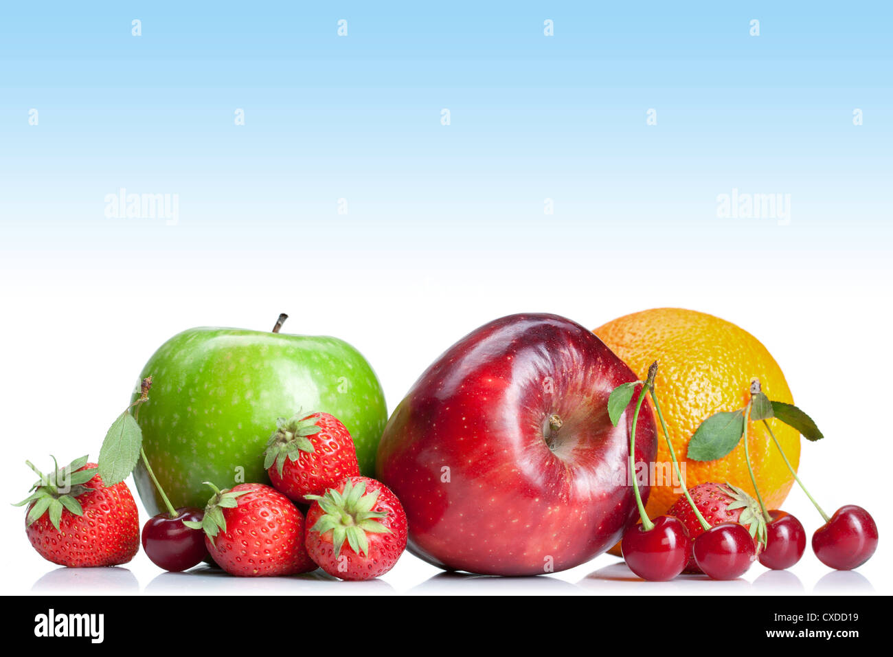 Summer fresh fruits isolated on white Stock Photo - Alamy