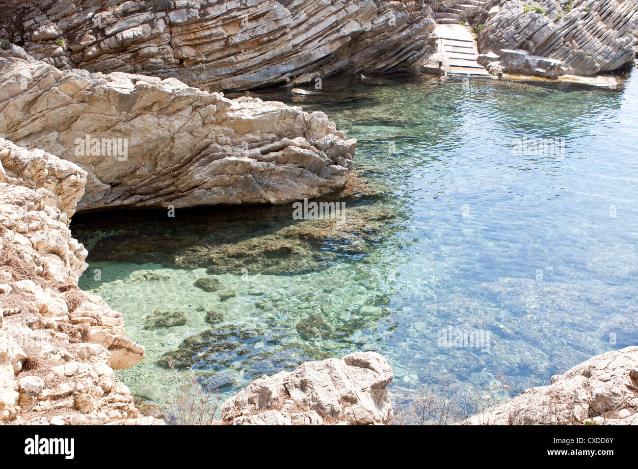 beautiful riffs rock stone sea ocean in summer vacation tropical Stock ...