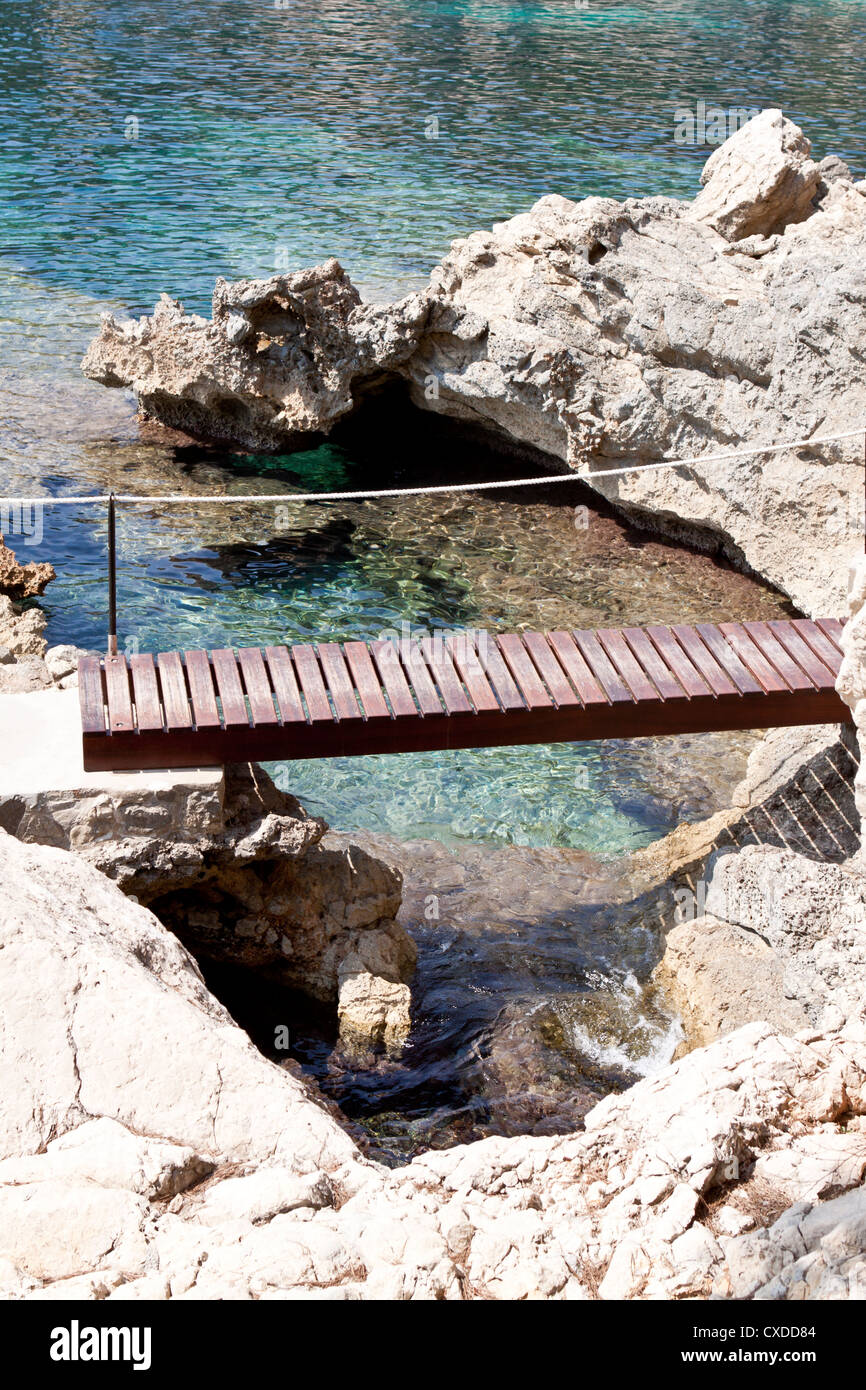 beautiful riffs rock stone sea ocean in summer vacation tropical Stock ...