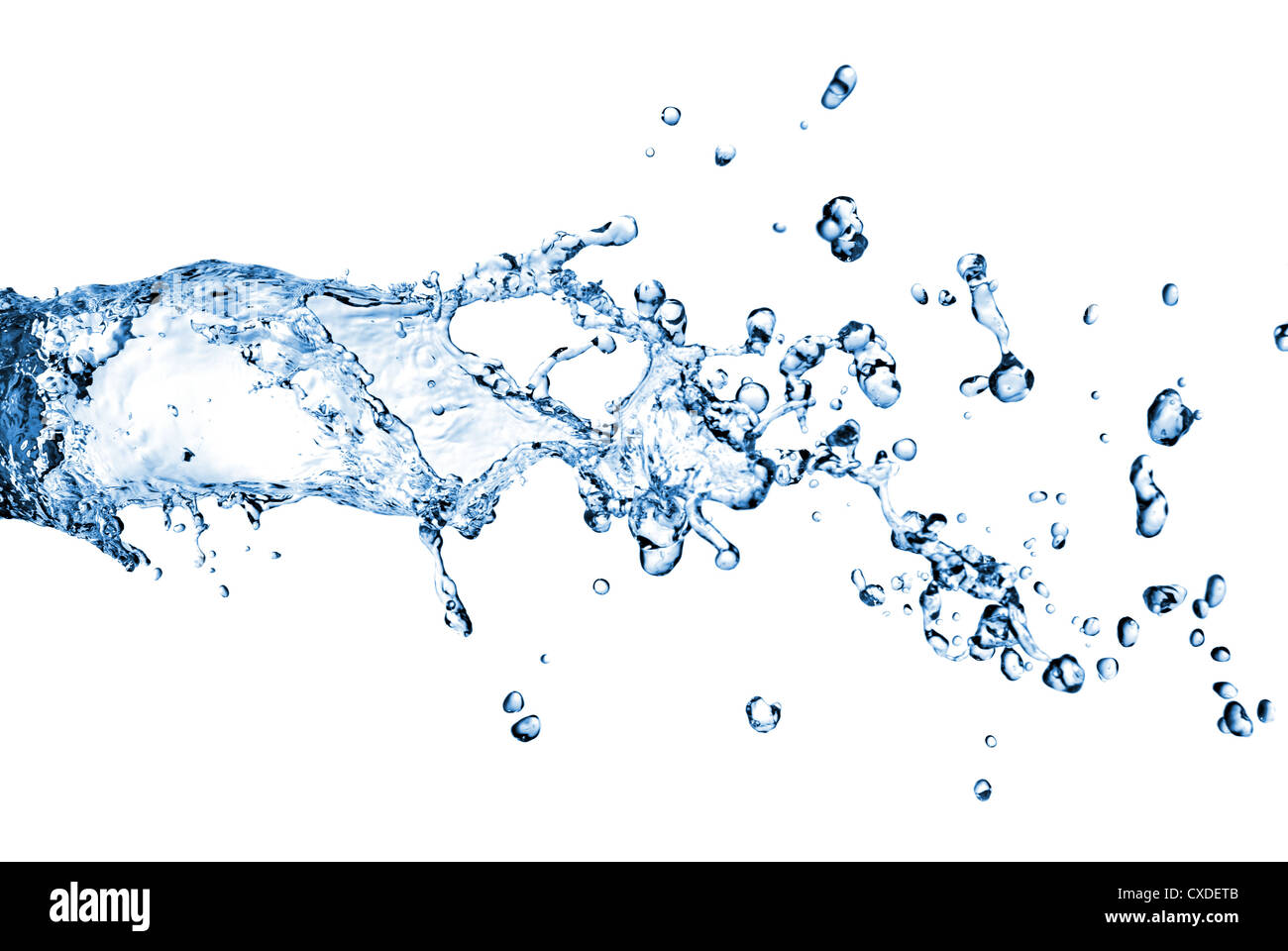 water splash with bubbles isolated on white Stock Photo - Alamy