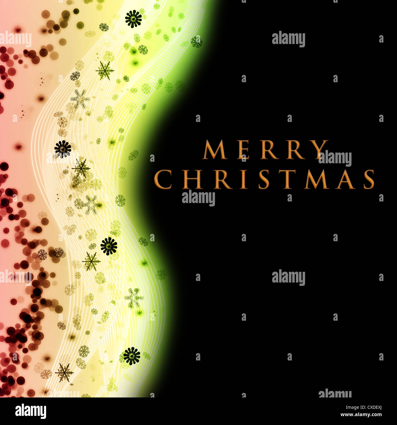 Fantastic Christmas wave design with snowflakes and space for your text ...