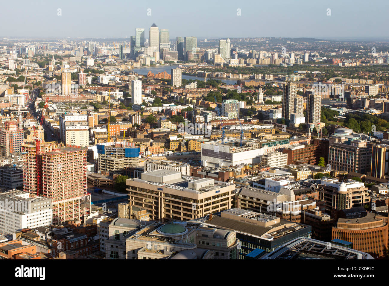 Aerial view east london hi-res stock photography and images - Alamy
