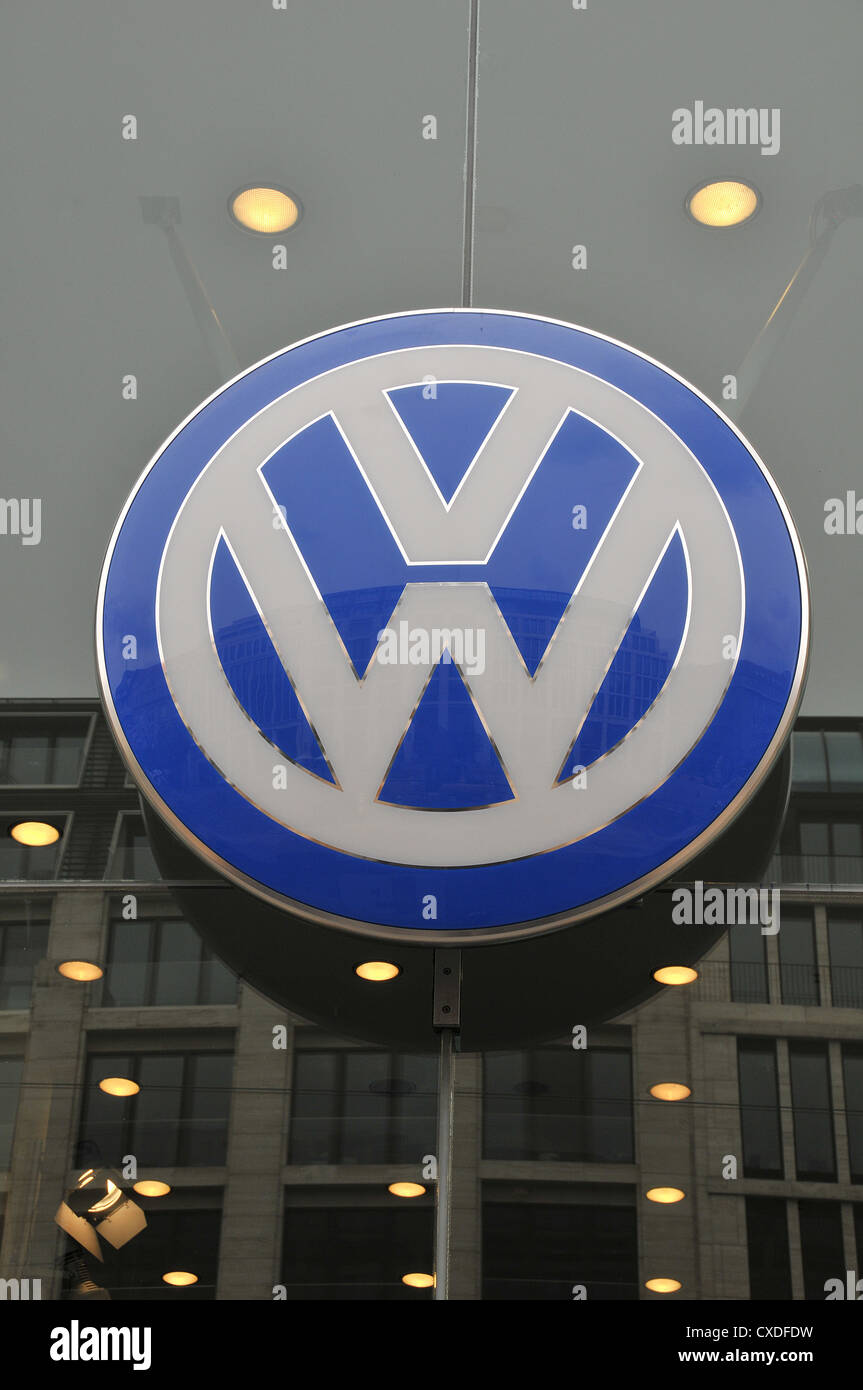 VW, Volkswagen logo, Berlin ,Germany Stock Photo - Alamy