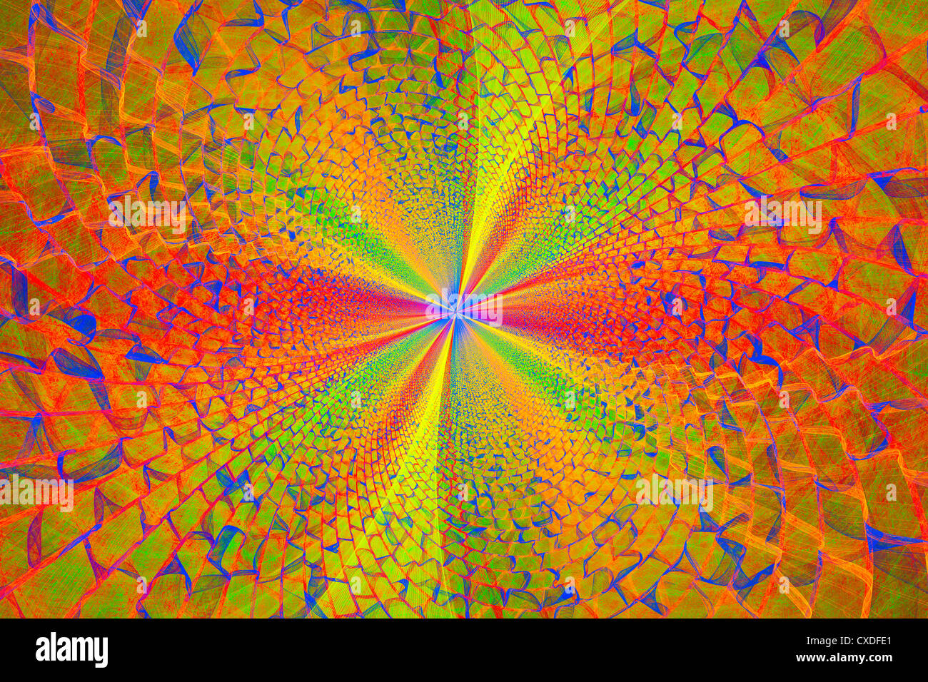 Computer generated ribbon vortex fractal flame modern art Stock Photo ...