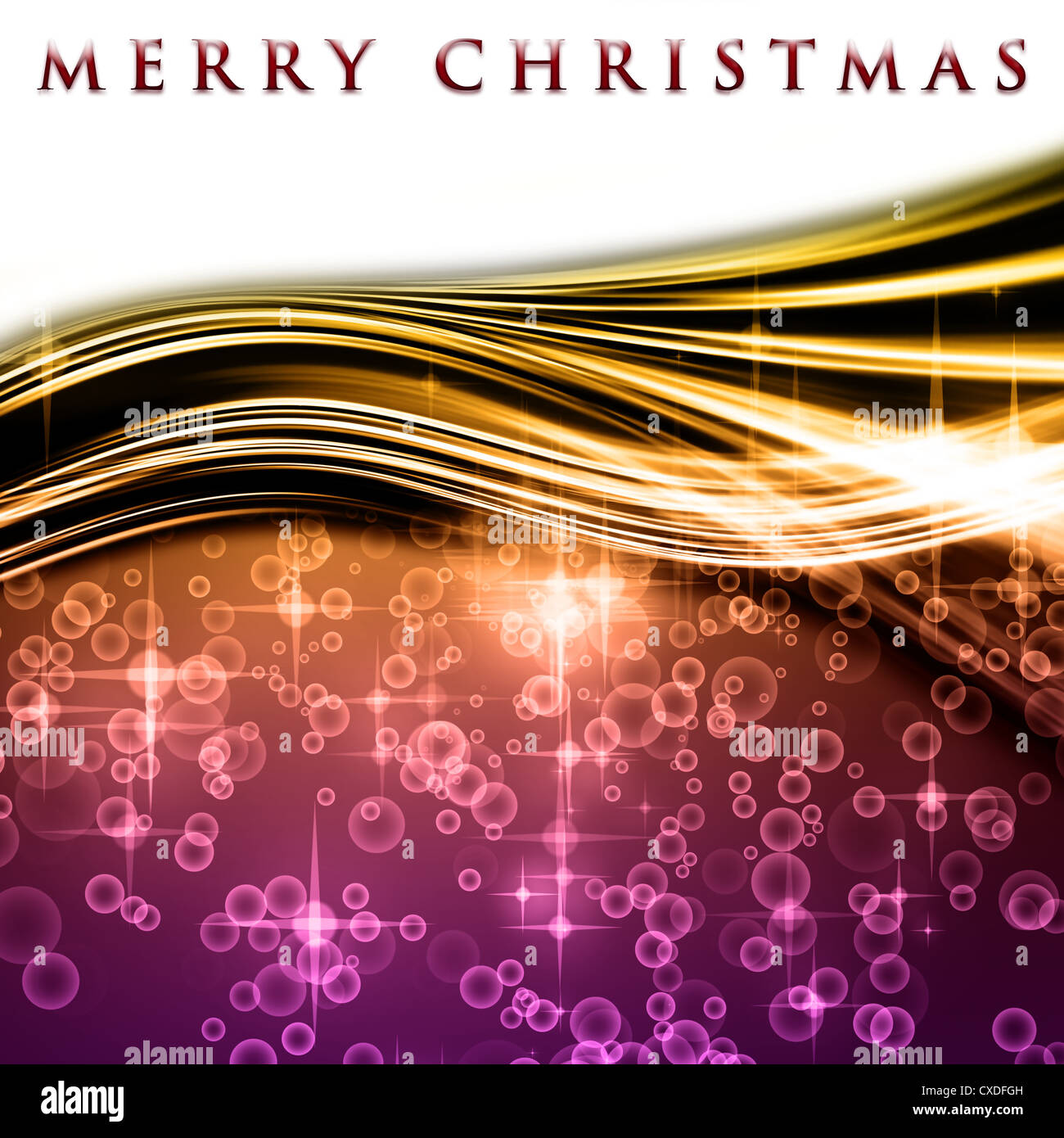 Fantastic Christmas wave design with snowflakes and glowing stars Stock ...