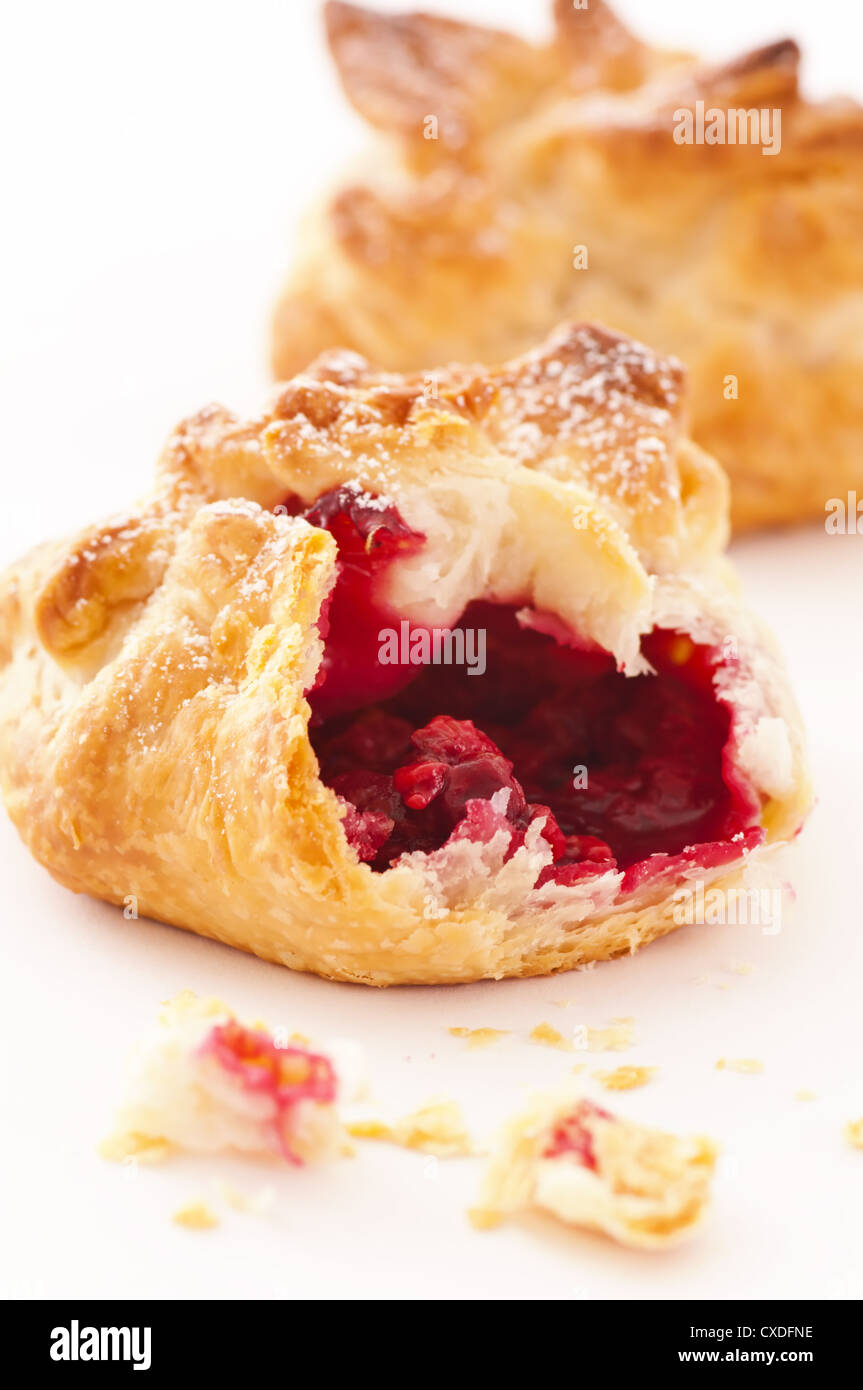 Pastry with raspberry Stock Photo - Alamy
