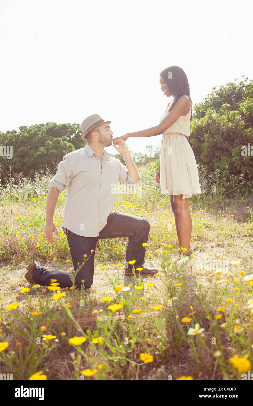 Man Kissing Hand Girlfriend High Resolution Stock Photography and ...