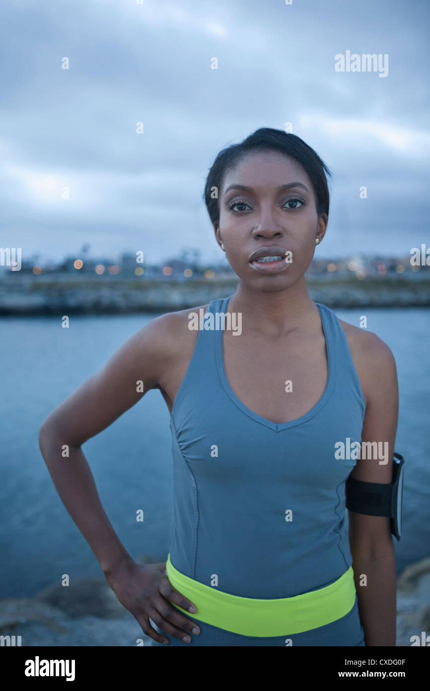Serious runner in sportswear Stock Photo - Alamy