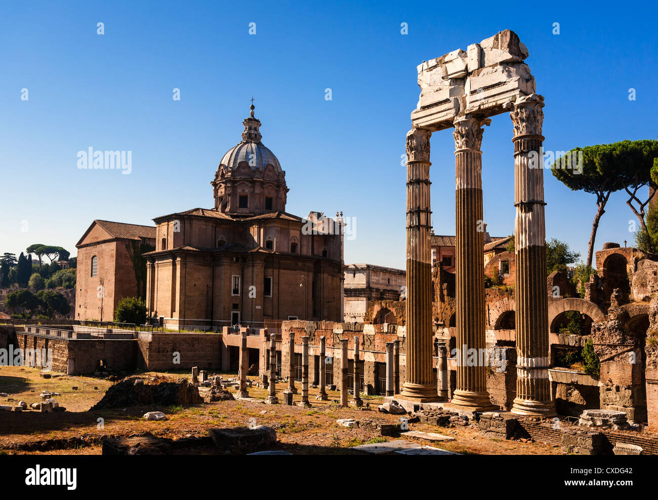 Santi luca e martina rome dome hi-res stock photography and images - Alamy