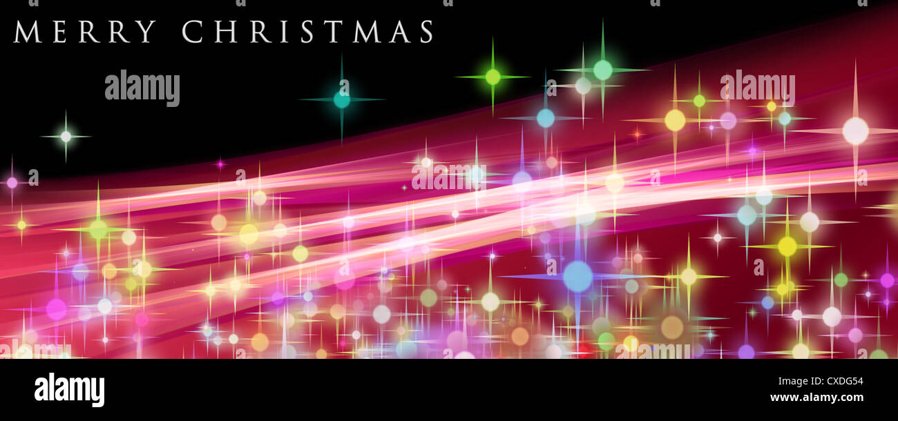 Fantastic Christmas wave design with glowing stars Stock Photo - Alamy