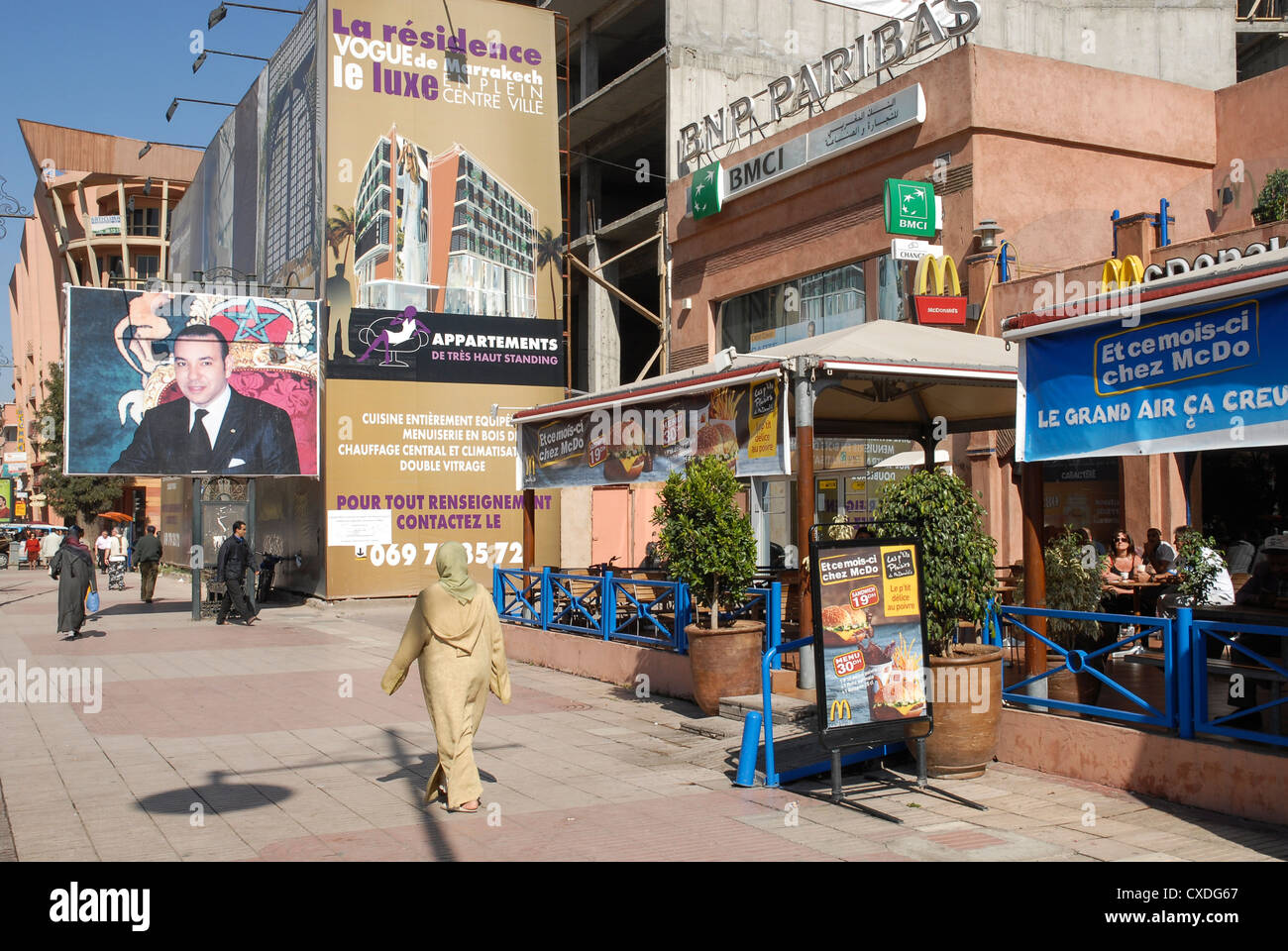 View of Gueliz Marrakech Morocco Stock Photo - Alamy