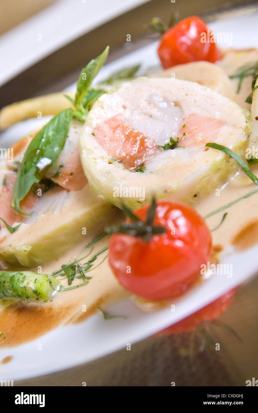 rolls with fish Stock Photo - Alamy