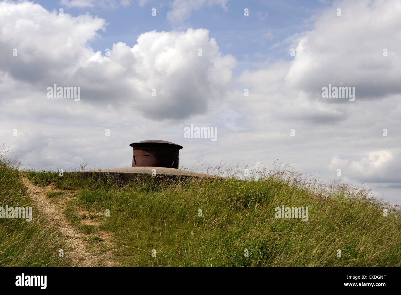 Verdun,Fort of Douaumont,Galopin turret and 155 mm gun,14-18,first ...
