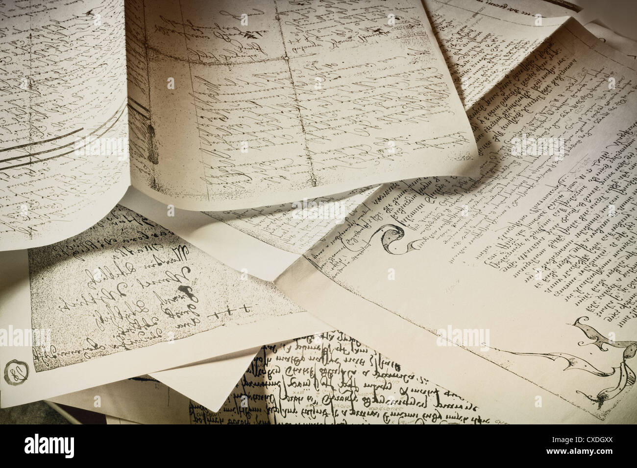 Colored vintage letters as background Stock Photo - Alamy