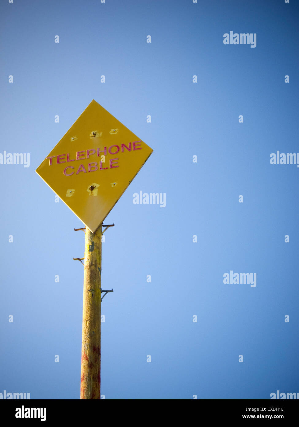 Cable telephone sign hi-res stock photography and images - Alamy