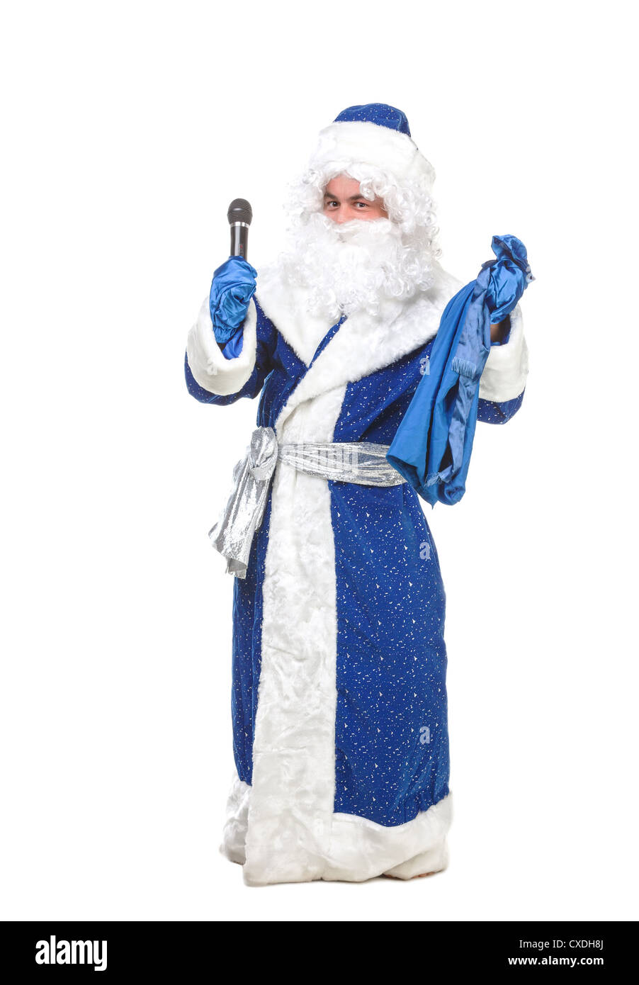 Travesty Actors Genre Depict Santa Claus, on white background Stock ...