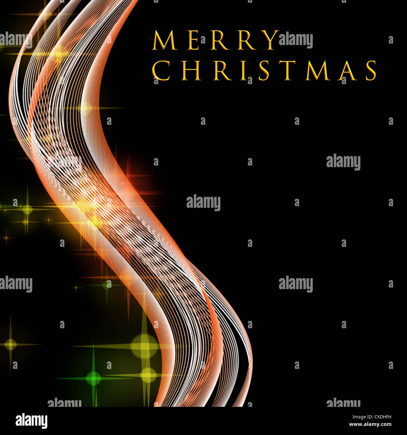 Fantastic Christmas wave design with glowing stars Stock Photo - Alamy