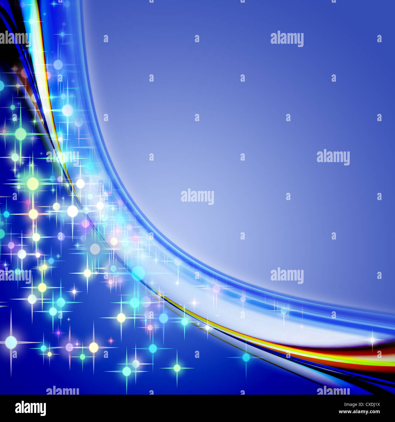 Fantastic Christmas wave design with glowing stars Stock Photo - Alamy