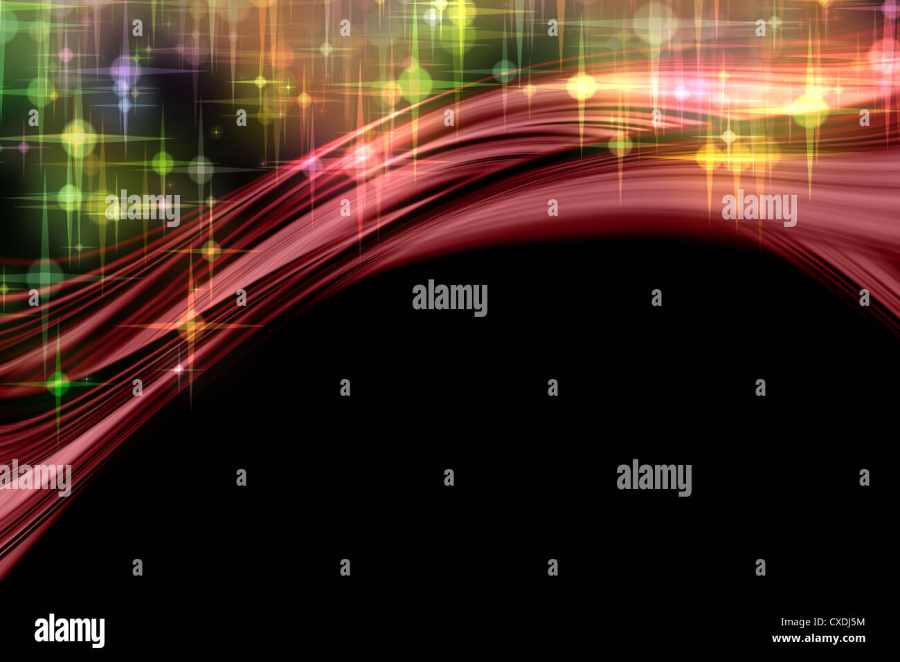 Fantastic Christmas wave design with glowing stars Stock Photo - Alamy