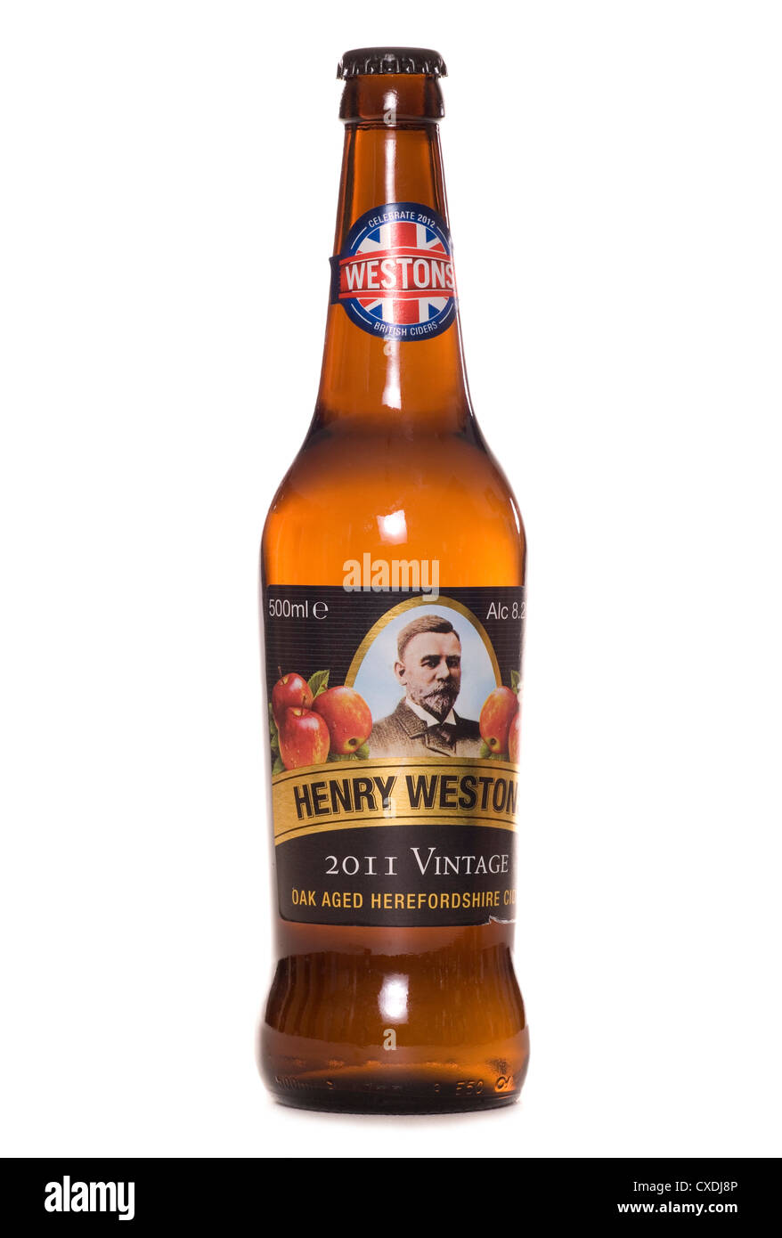 Henry weston 2011 vintage cider studio cutout Stock Photo - Alamy