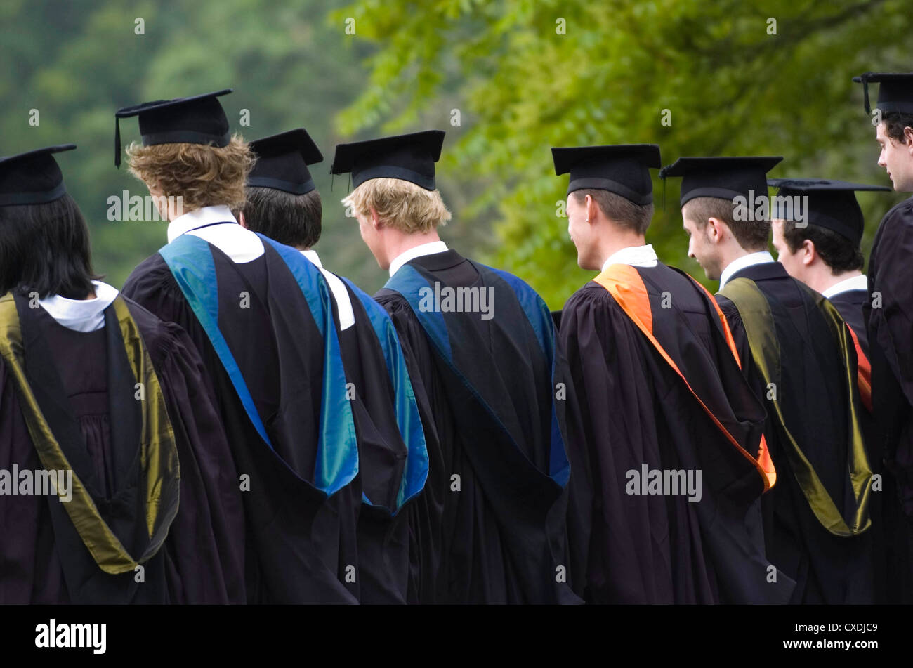 Students graduating from Swansea University in South Wales, UK Stock ...